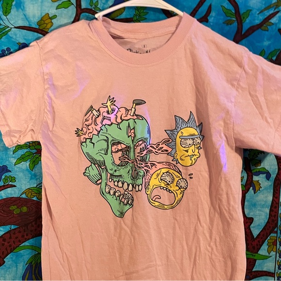 Shirts | Light Pink Rick And Morty Shirt | Poshmark